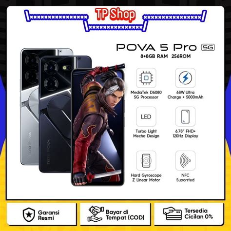 Jual Tecno Pova 5 Pro 5G 8/256 Garansi Resmi | Shopee Indonesia