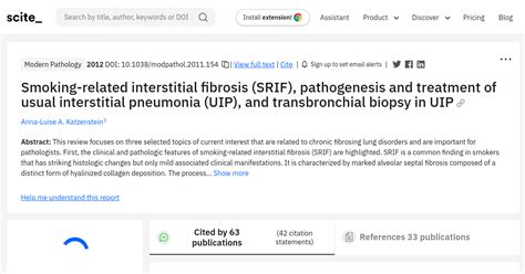 Smoking Related Interstitial Fibrosis Srif Pathogenesis And