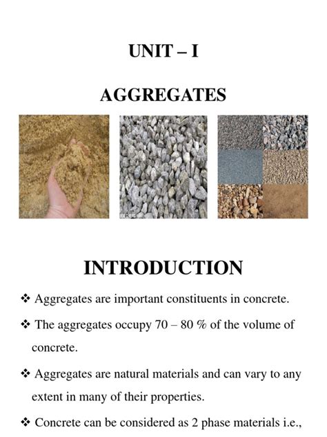 Unit 1 Aggregates Pdf Construction Aggregate Rock Geology