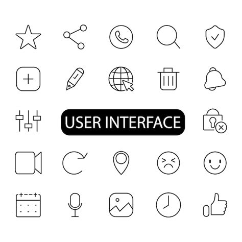 Premium Vector Set Of Outline Icons About Users Internet Personality