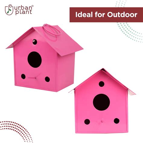 Urban Plant Metal Hanging Bird House Set Of 3