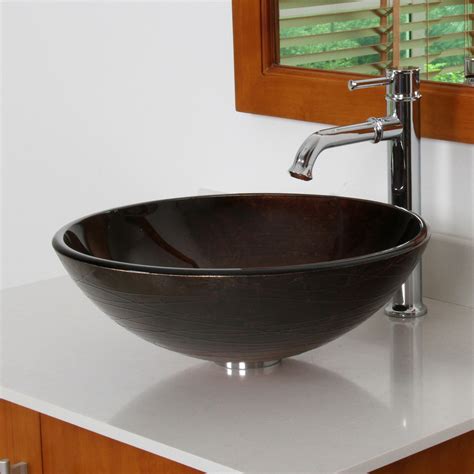 Elite Neutral Handcrafted Glass Bowl Vessel Bathroom Sink And Reviews Wayfair
