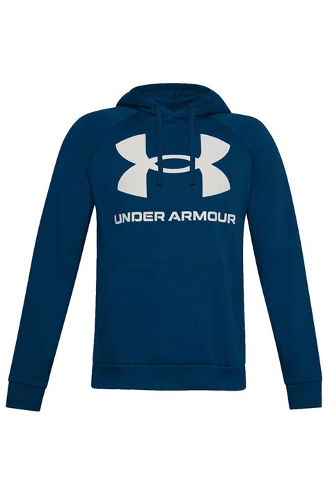 Under Armour Rival Fleece Hoodie Navy Blue R Football