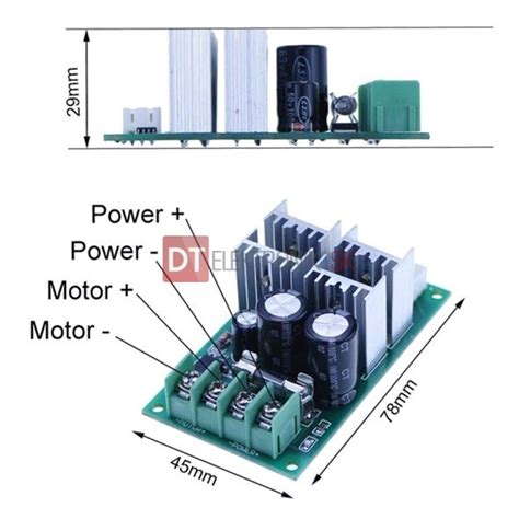 Regulátor otáčok PWM jednosmerných motorov 6 60V 30A ELEKTRONICKÉ STAVEBNICE DIELŇA