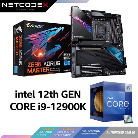 Intel Core I9 12900k Processor Gigabyte Z690 Aorus Master Motherboard Bundle 16 8p 8e