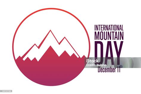 국제 산의 날 12월 11일 휴일 개념 배경 배너 카드 텍스트 비문이있는 포스터용 템플릿 벡터 Eps10 그림입니다 12월에