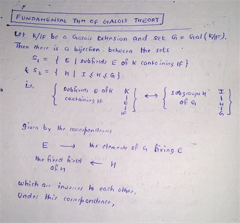 State And Prove Fundamental Theorem Of Galois Theory