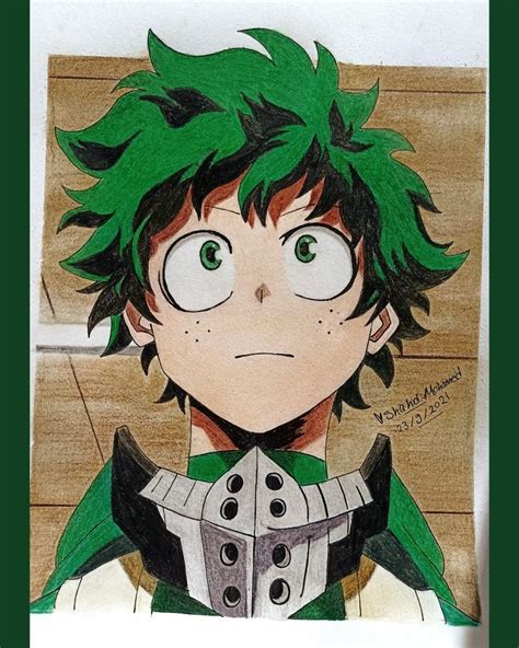 My First Anime Drawing Deku Anime Drawings Anime Drawings