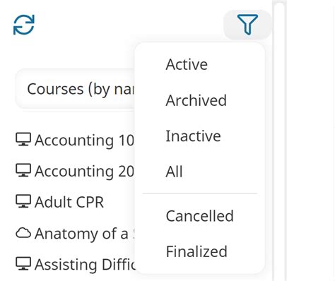Viewing Courses