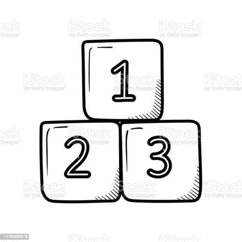 게임용 큐브 낙서 스타일로 손으로 그린 숫자가 있는 어린 아이들을 위한 장난감 0명에 대한 스톡 벡터 아트 및 기타 이미지 0명 낙서 드로잉 벡터 Istock