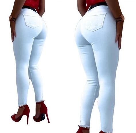 Spodnie Modelujące Jeans M Sara z Przetarciami 12715382363