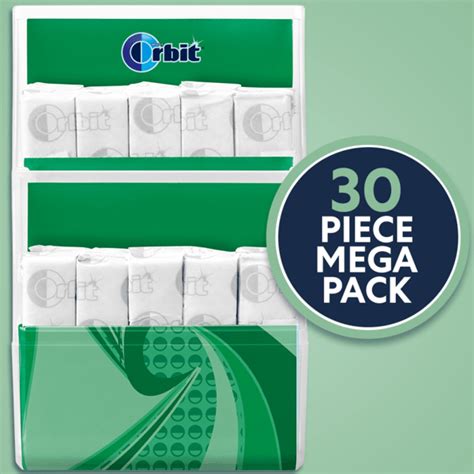 ORBIT Spearmint Sugarfree Chewing Gum 30 Piece Mega Pack Orbit Gum