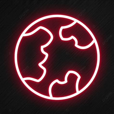 Planet Earth Icon In Neon Style Earth Icons Style Icons Planet Icons