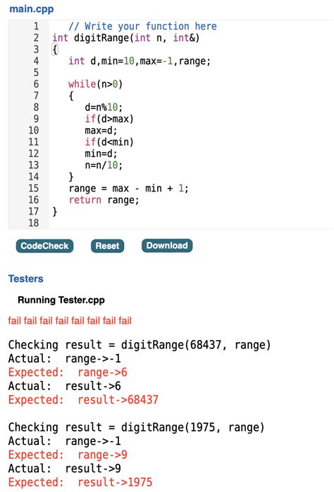 Solved Write A Function Named DigitRange That Accepts An Chegg