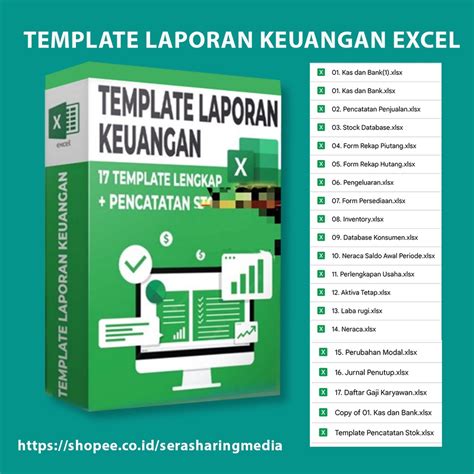 Jual TEMPLATE KEUANGAN USAHA LENGKAP Format Excel Shopee Indonesia