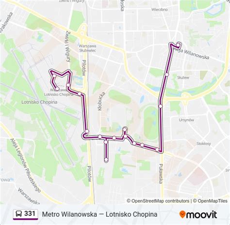 Linia 331: Rozkłady, przystanki i mapy - Lotnisko Chopina (zaktualizowane)