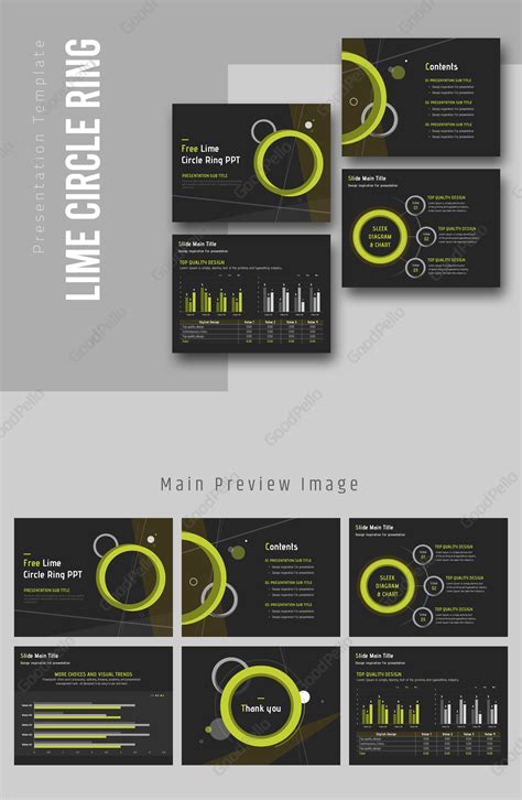 라임 원형고리 무료템플릿 고퀄리티 프레젠테이션 템플릿 굿펠로