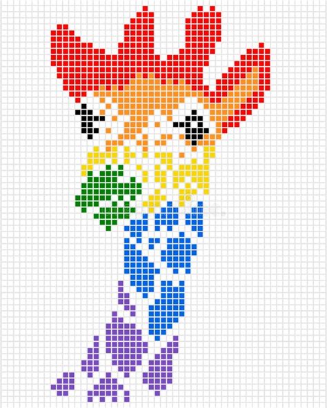 Icono Del Pixel De La Jirafa En El Vector Stock De Ilustración