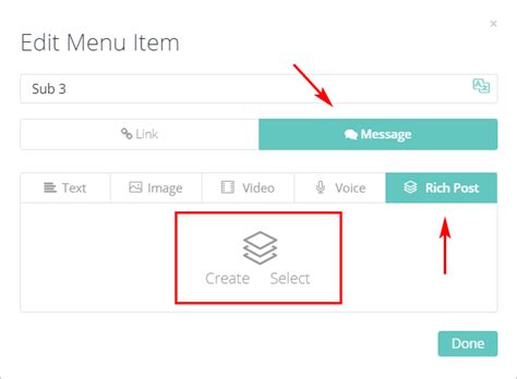 adding a rich post to wechat menu items sinorbis