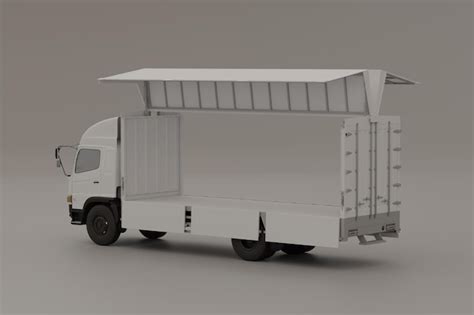 Premium Photo 3d Render Truck Container Wing Box