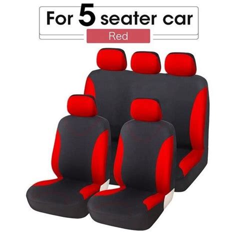 COUVRE SIEGE red full set Housses de siège de voiture en éponge grise