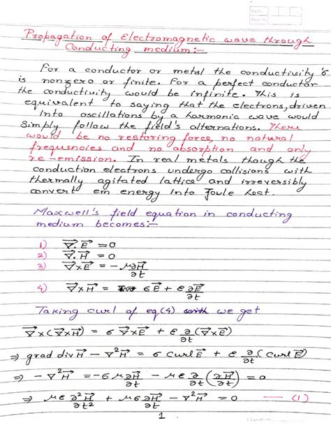 Propagation Of Em Wave And Skin Effect Pdf