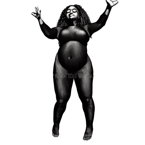 Black Silhouette Of A Curvy Woman · Creative Fabrica