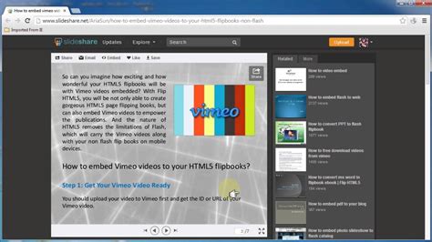 How To Embed Vimeo Videos To Your HTML Flipbooks Non Flash YouTube