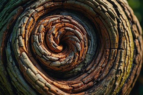 Patterns In A Tree Knot Premium Ai Generated Image