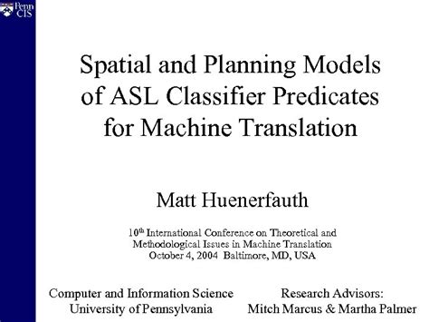 Spatial And Planning Models Of Asl Classifier Predicates