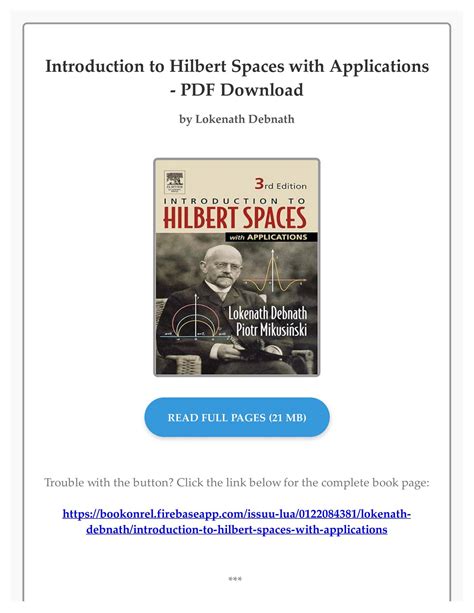 Pdf Free Introduction To Hilbert Spaces With Applications By Lokenath Debnath By Wittingddsbt
