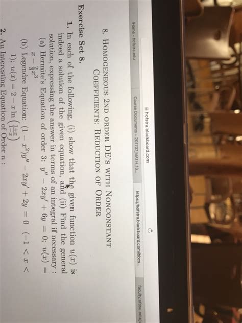 Solved In Each Of The Following I Show That The Given Chegg