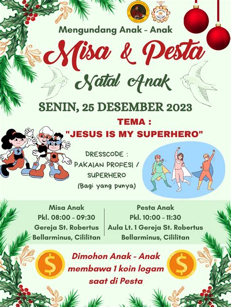 Misa Dan Pesta Natal Anak 25 Desember 2023 PAROKI ROBERTUS BELLARMINUS