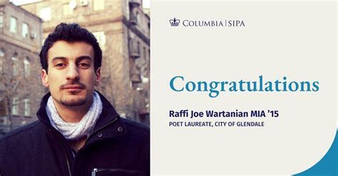 Congratulations To Sipa Alum Raffi Wartanian Who Has Been Appointed
