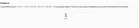 Solved Problem 3 1 Point Write The Sum 3 5 7 9
