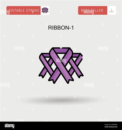 Ribbon 1 Simple Vector Icon Stock Vector Image And Art Alamy