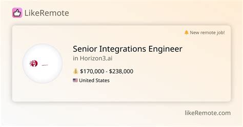 📩 Senior Integrations Engineer At 🏢 Horizon3ai Salary 💰170000