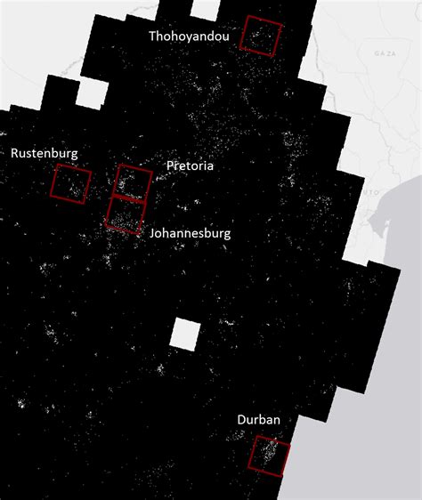 Location Of The Five Areas Selected For The Presentation Of The Results