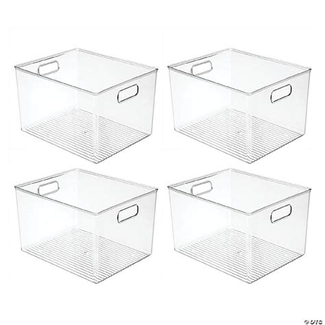 Mdesign Plastic Storage Wide Organizer Bin W Handles For Bathroom 4