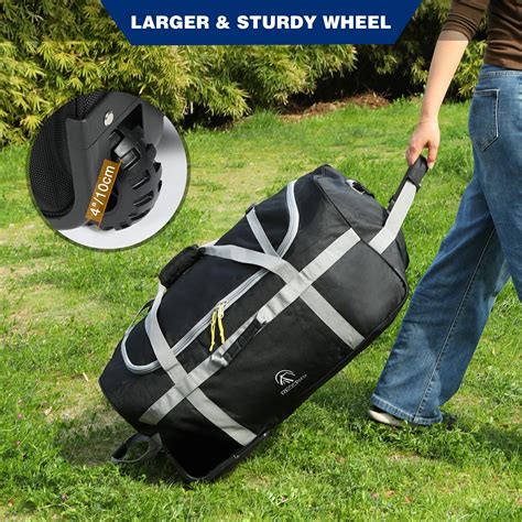 Redcamp Foldable Duffle Bag With Wheels For Travel Rolling Duffels