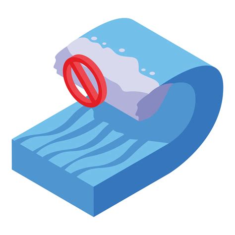 Tsunami Wave Icon Isometric Vector Sea Ocean 15871606 Vector Art At