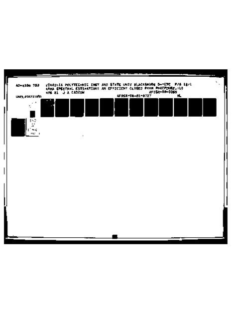 Fillable Online Arma Spectral Estimation An Efficient Closed Form Fax Email Print Pdffiller