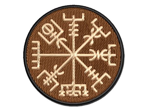 Viking Vegvisir Norse Protection Rune Multi Color Embroidered Iron On