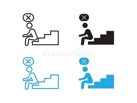 Fail Or Failure Icon Black And White Vector Outline Sign Stock