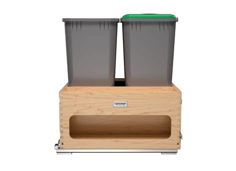 Wood Bottom Mount Waste Management Center Rev A Shelf