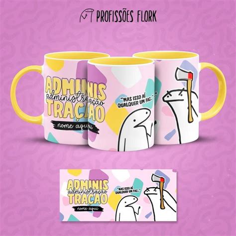 Arte Caneca Flork Profissao Administracao Produtos Elo7