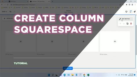 How To Create Columns In Squarespace Youtube
