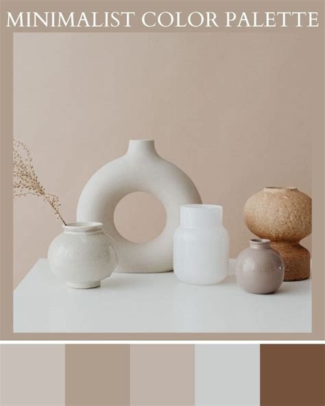 Minimalist Color Palette With Hex Codes And Paint Colors