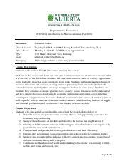 2022 Fall ECON 101 LECTURE X01 1 Pdf Department Of Economics ECON 101 Introduction To