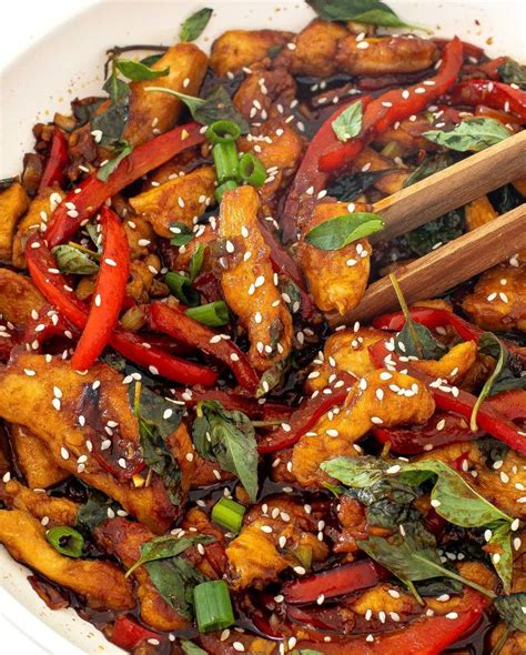 Thai Basil Chicken Stir Fry Recipe In 2024 Thai Basil Chicken
